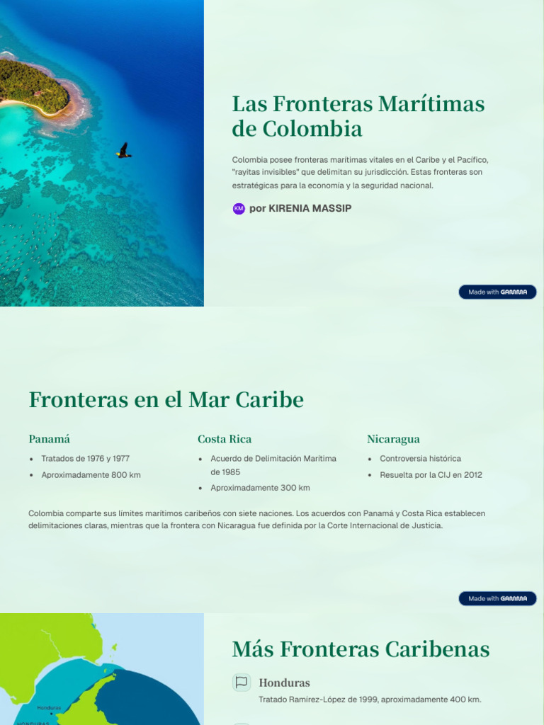 Las Fronteras Maritimas de Colombia | PDF | Colombia | Panamá