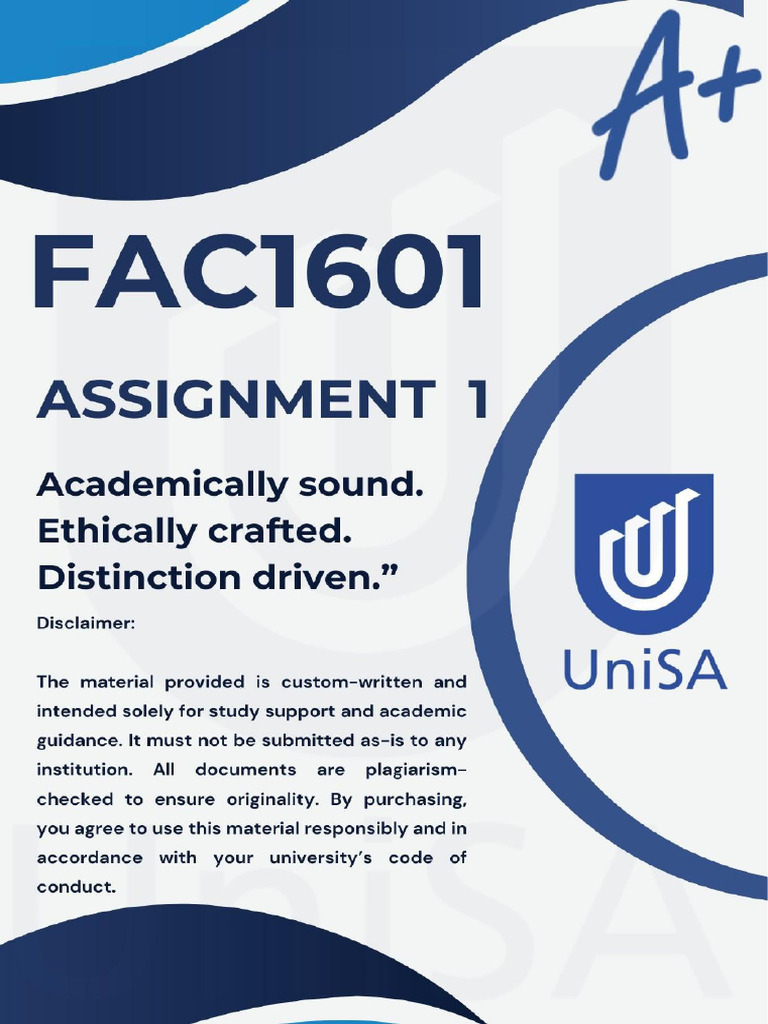 Fac1601 Assignment 1 Sem 2 2025 (Preview) | PDF