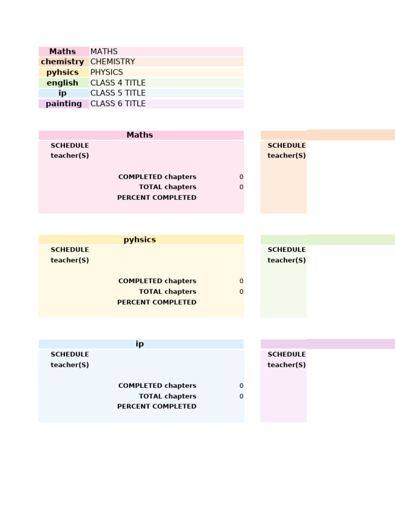 Copy of Assignment Tracker Template | PDF | Course Credit ...