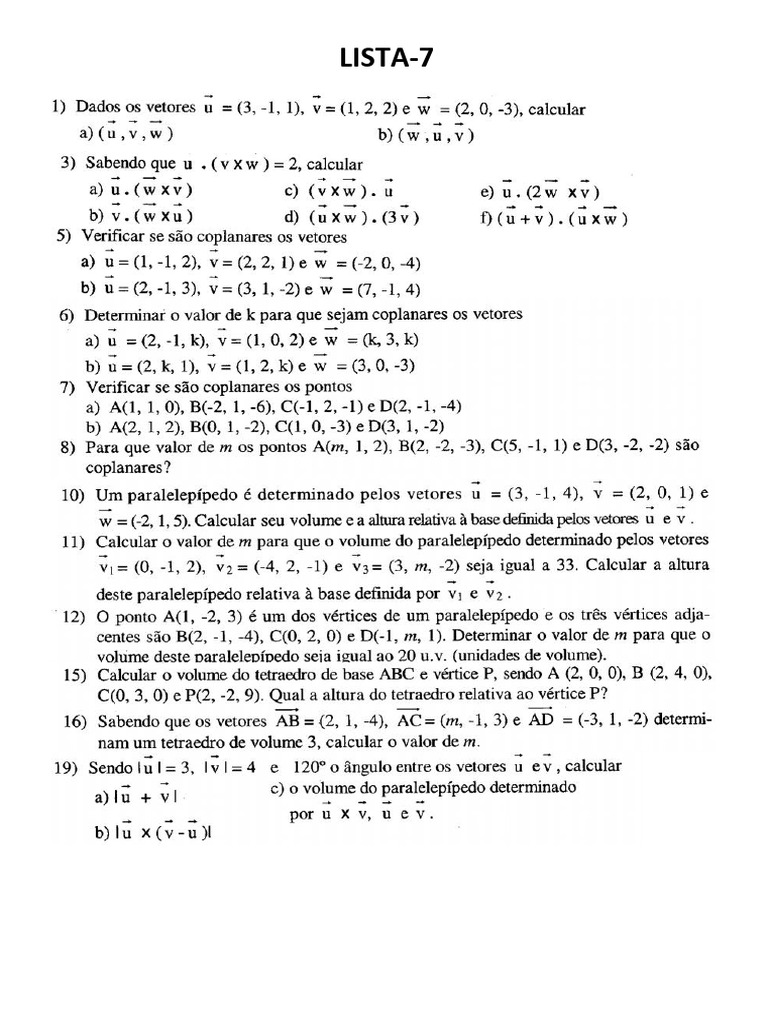 Lista 7 | PDF