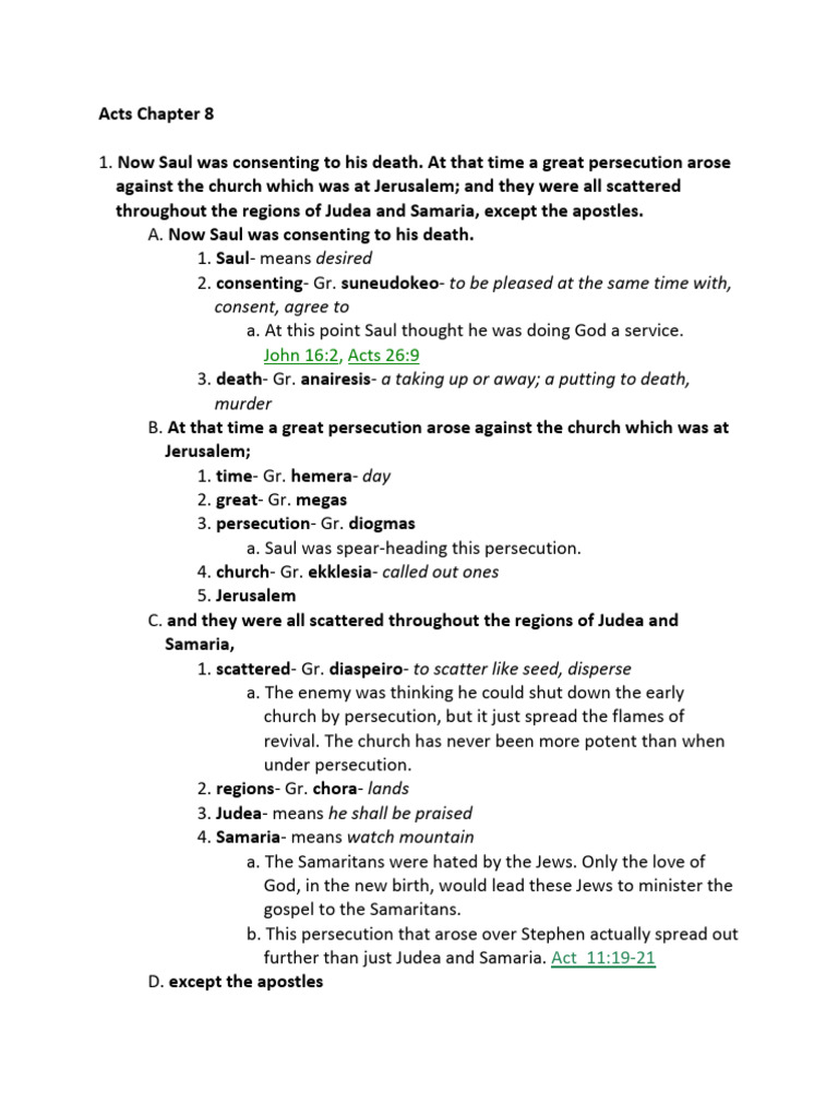 NT-016 - Acts Chapter 8 - RM Commentary | PDF | Baptism | Jesus