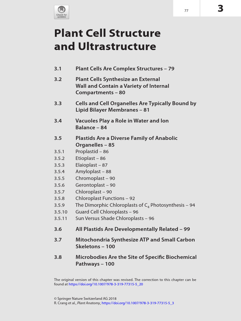 Plant Cell Structure and Ultrastructure | PDF | Cell Membrane | Chloroplast