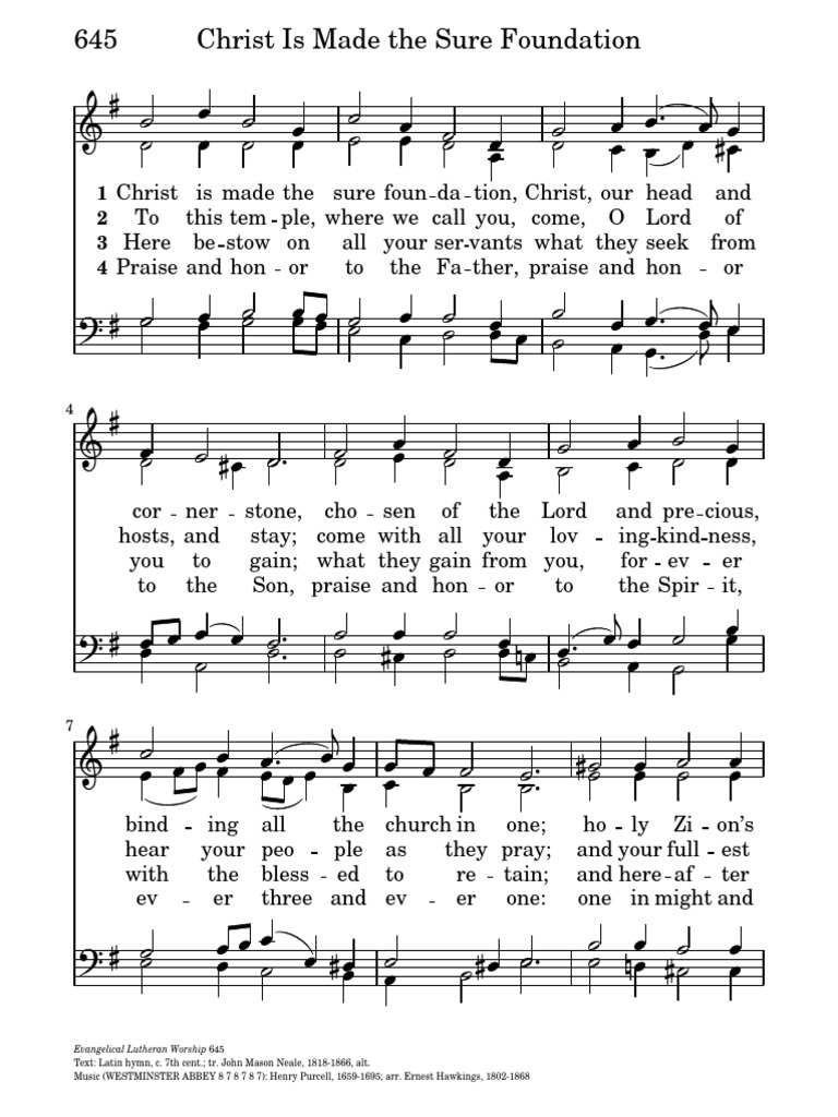 Christ Is Made The Sure Foundation | PDF | Christian Music | Religious ...