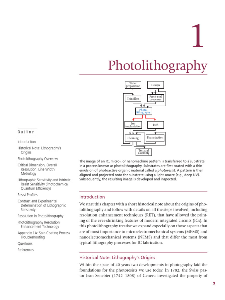 Photolithography Refrences | PDF | Photolithography | Semiconductor Device Fabrication