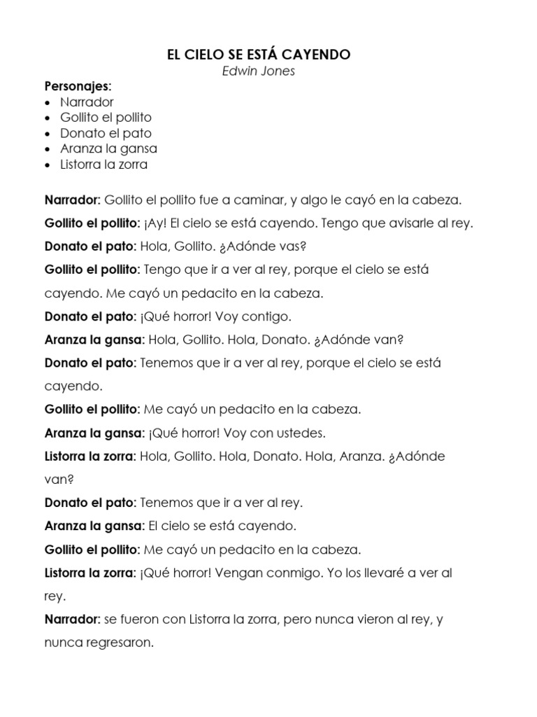 El cielo se está cayendo: aventura animal | PDF