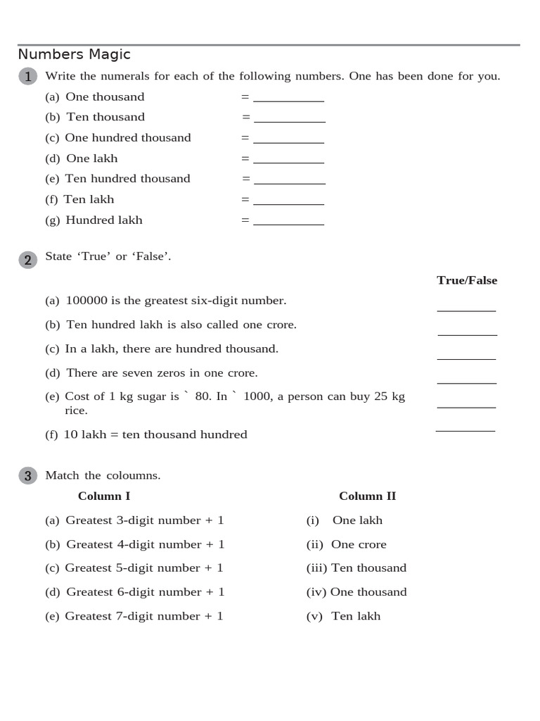 Grade 5 Maths: Number Concepts | PDF