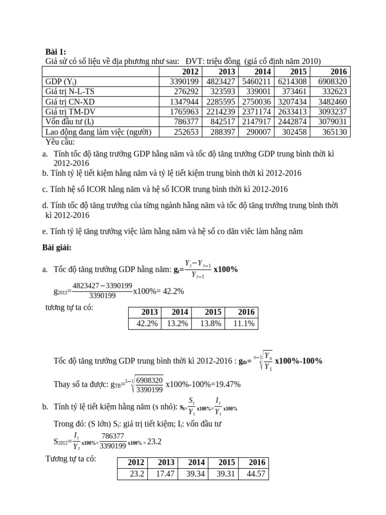 BÀI TẬP KTPT CÓ ĐÁP ÁN | PDF