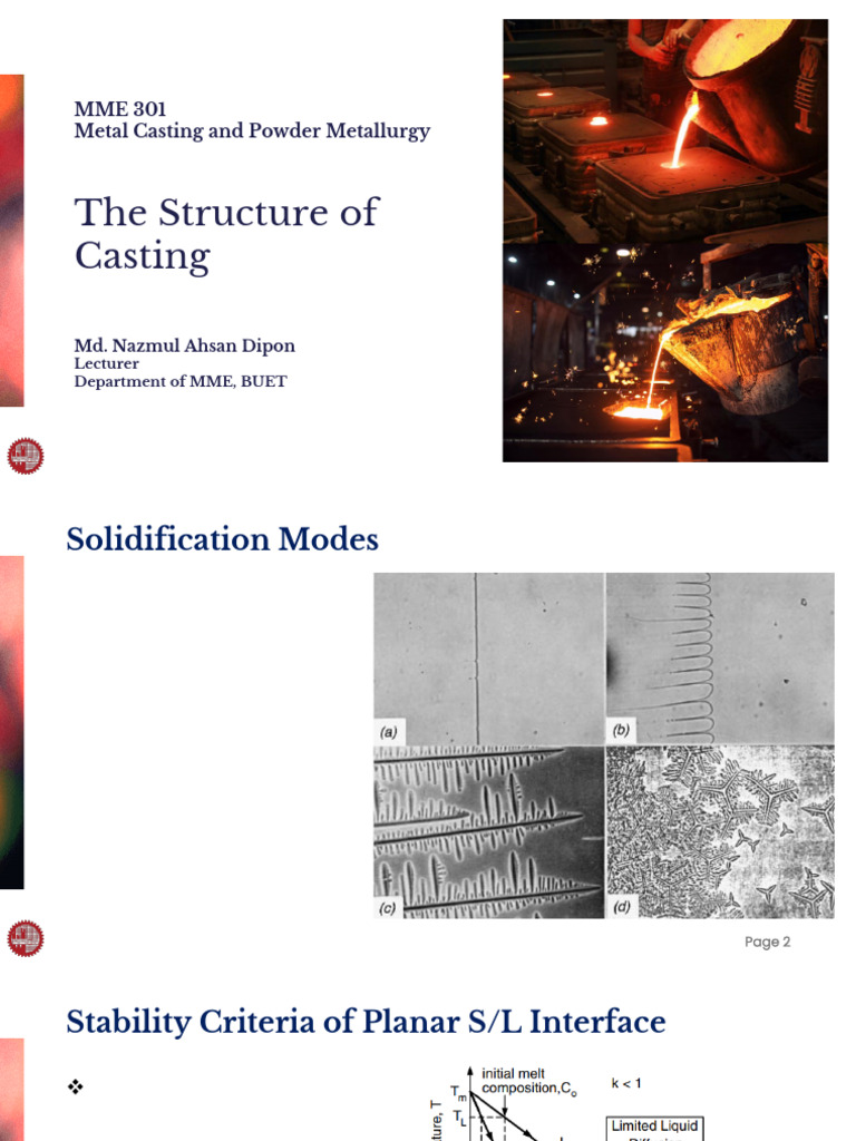 The Structure of Casting | PDF | Freezing | Phases Of Matter
