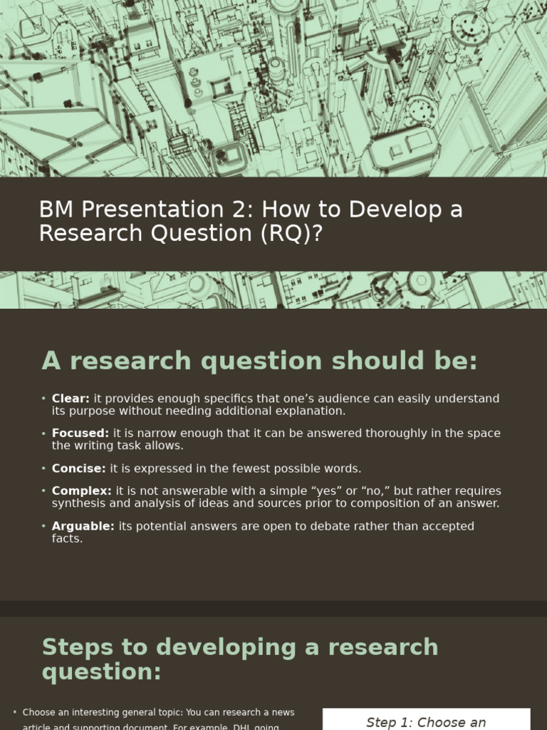 Developing Effective Research Questions | PDF | Question | Science