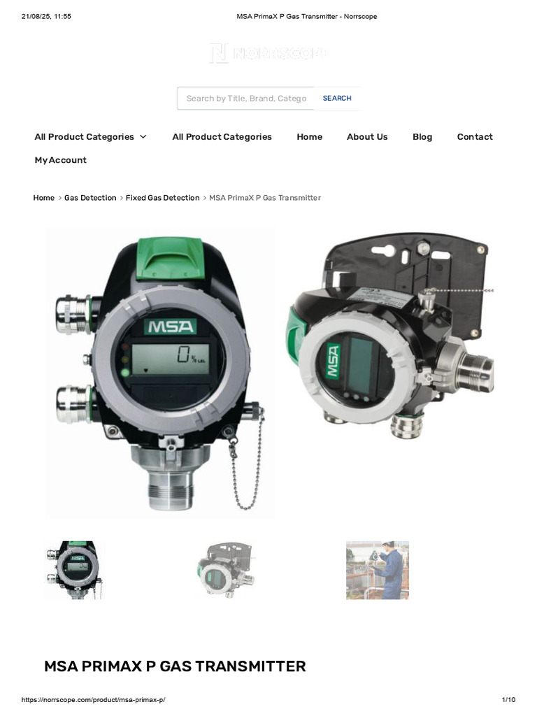 MSA PrimaX P Gas Transmitter - Norrscope | PDF | Equipment | Electronics
