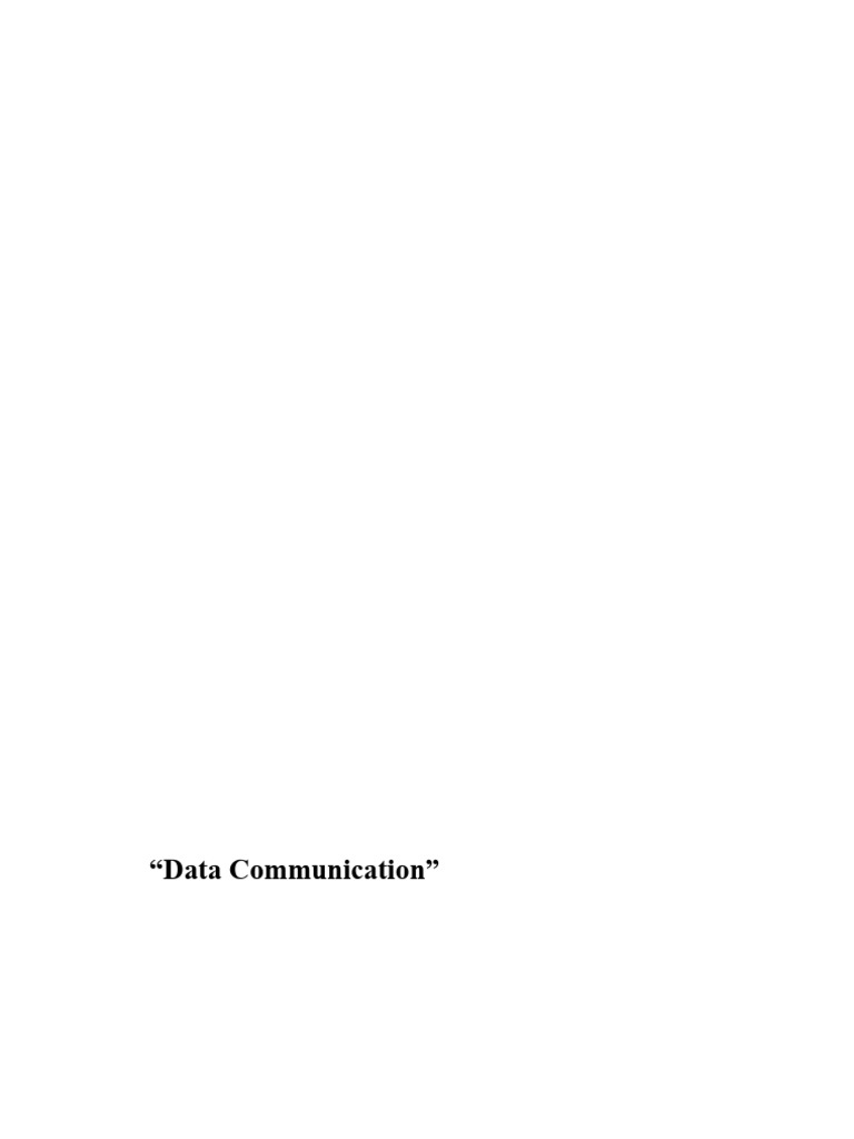 Notes - COM31-IT213 Networking and Data Communication | PDF | Computer ...