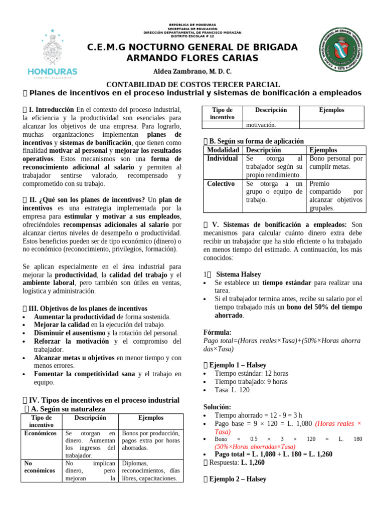 Planes de Incentivos | PDF | Salario | Contabilidad