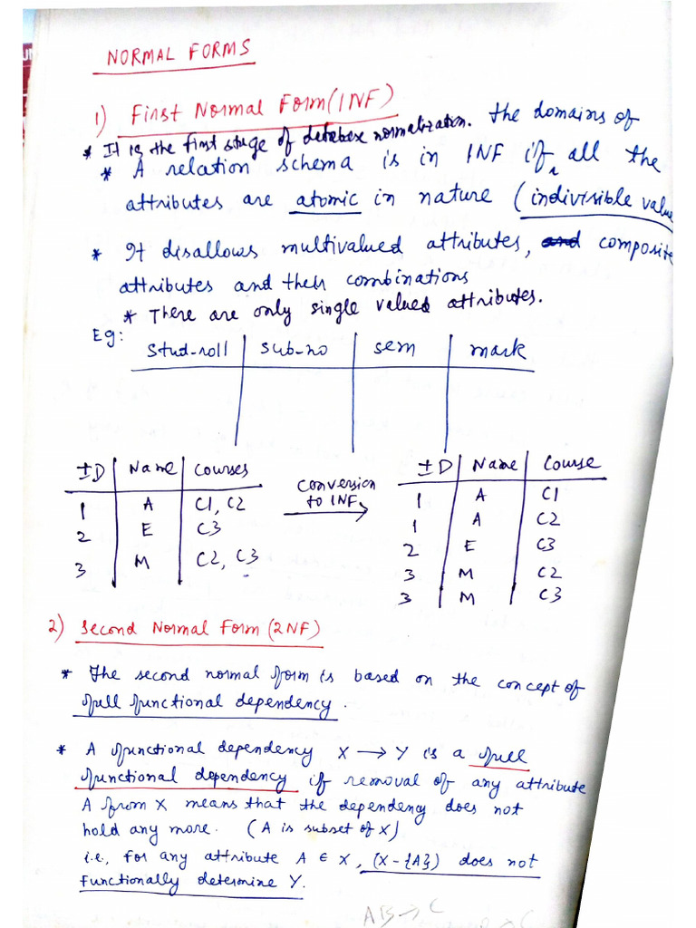 Normal Forms Upto BCNF | PDF