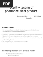 Sterility Test | PDF | Sterilization (Microbiology) | Microbiology