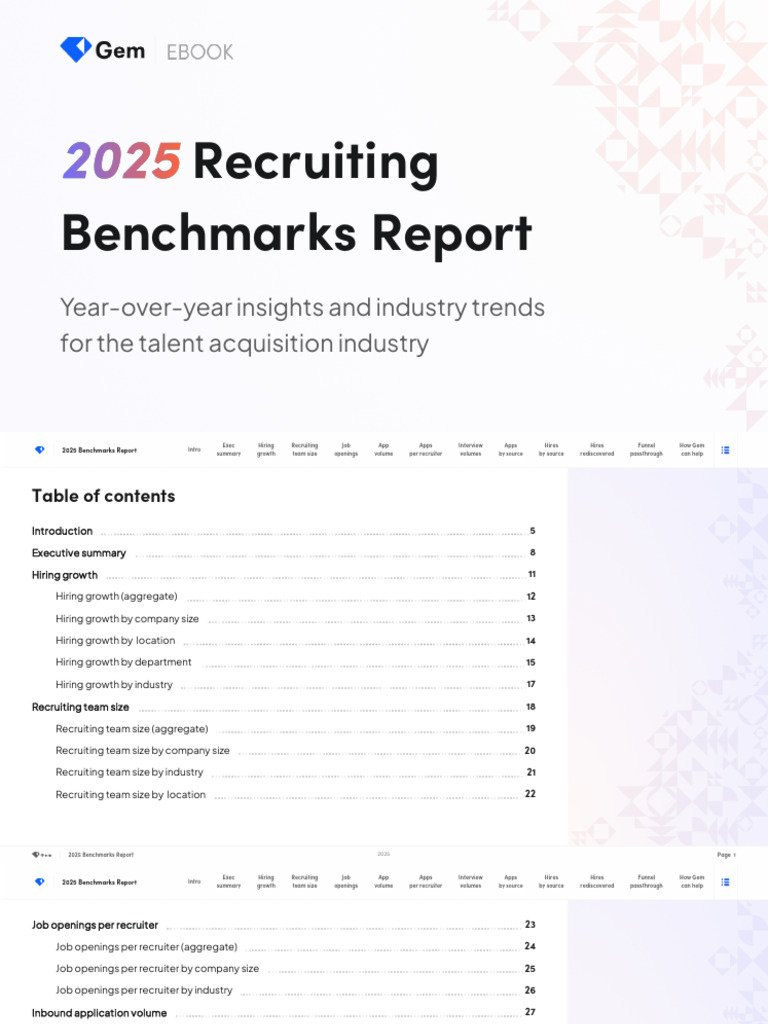 2025 Recruitment Benchmarks Insights | PDF | Recruitment | Economies