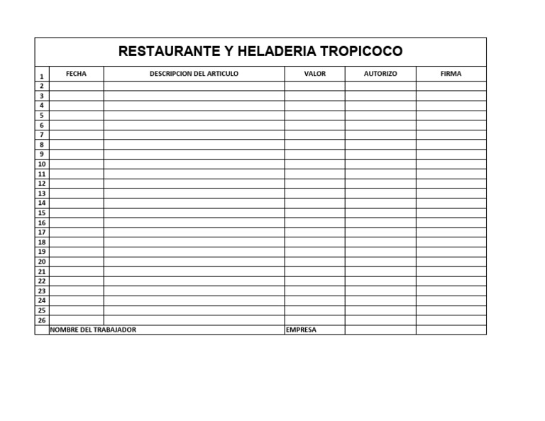 Tropicoco Planilla | PDF