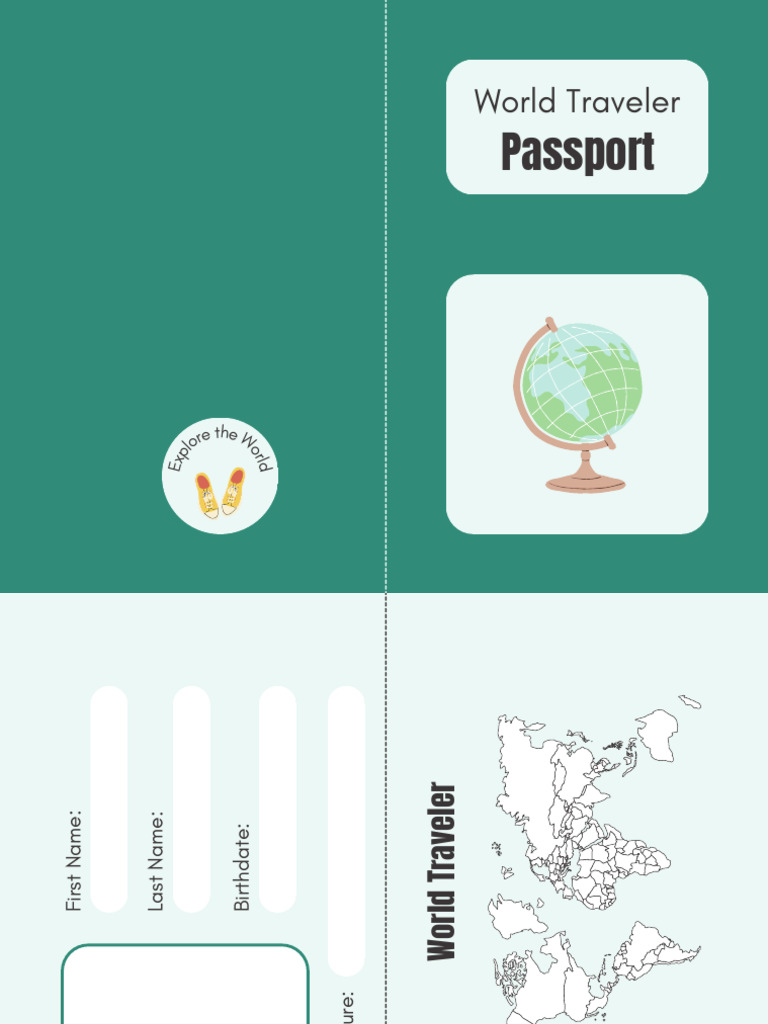 Green World Traveler Passport Worksheet | PDF