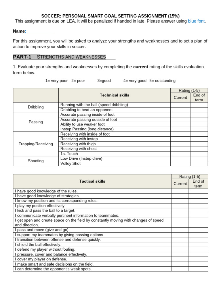 SMART Goal - Assignment 1 | PDF | Goal