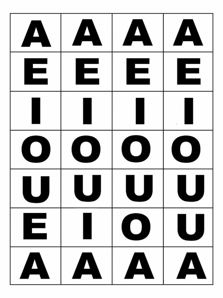 Letras - Aeiou | PDF