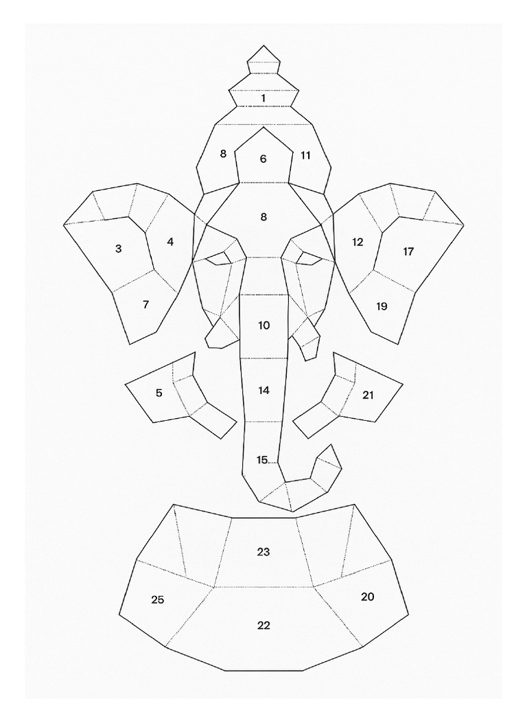 Ganesha Papercraft Template | PDF