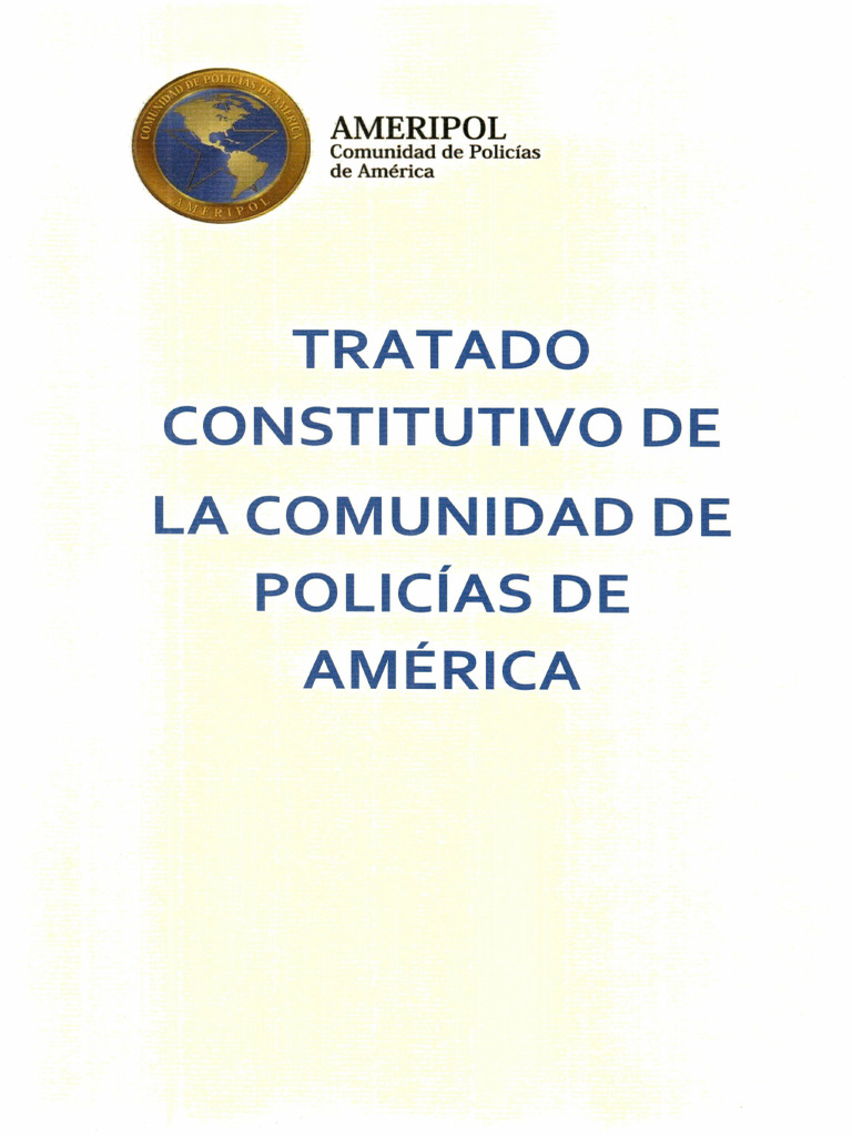 Tratado Constitutivo de AMERIPOL | PDF | Policía | Regulación