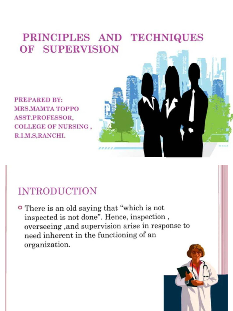 Explain Principles of Supervision | PDF