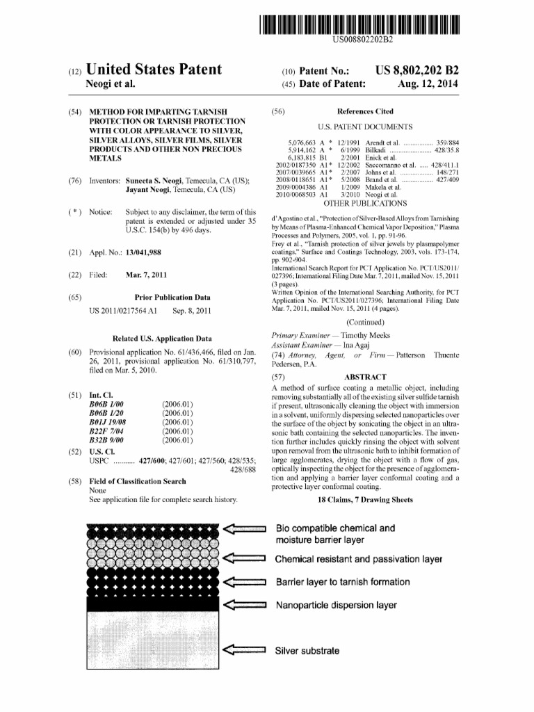 Tarnish Protection Method for Silver | PDF | Materials | Materials Science