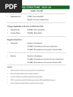 School Fee Structure 2025-26 | PDF