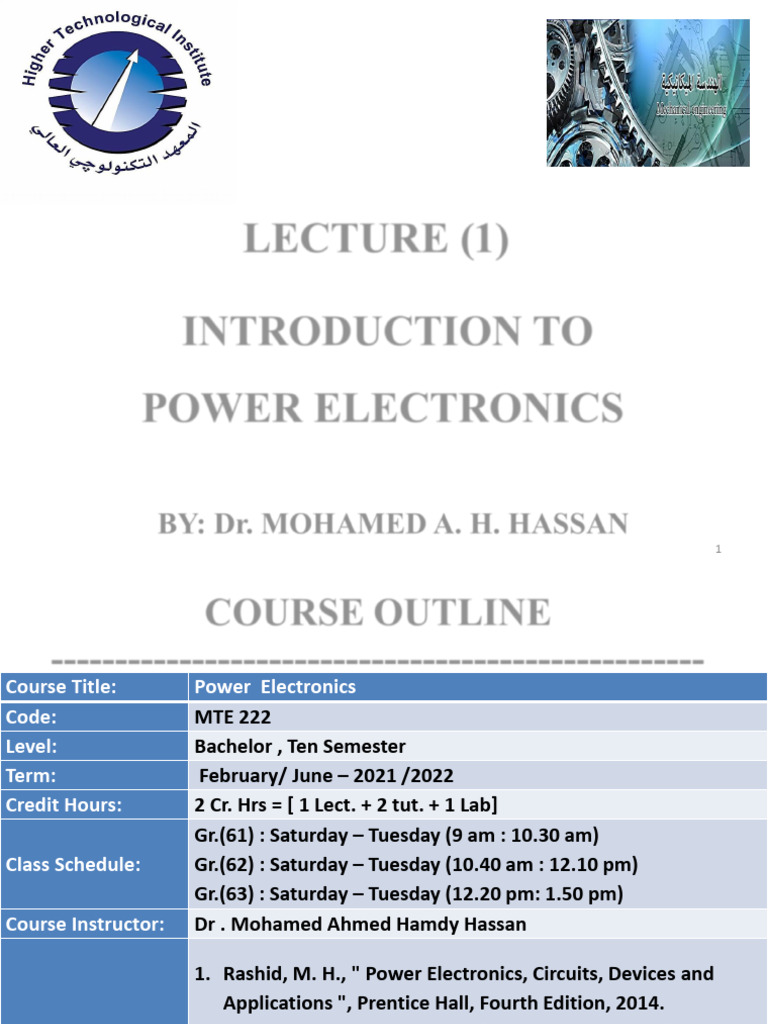 LECTURE | PDF | Power Electronics | Power Inverter