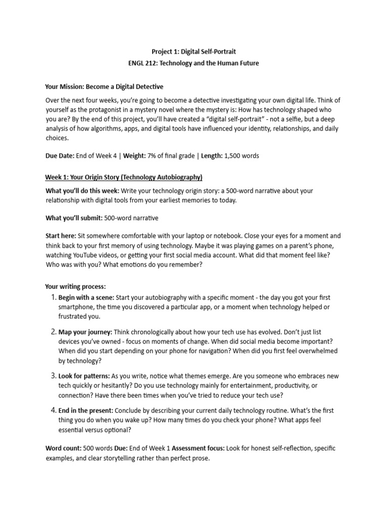 Digital Self-Portrait Submission Guidelines | PDF | Experience | Psychology