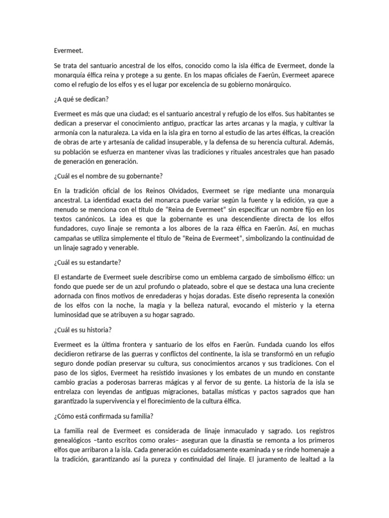 Evermeet | PDF | Duendes | Hadas