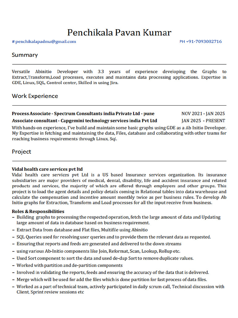 Pavankumar - Resume (1) - 1 | PDF