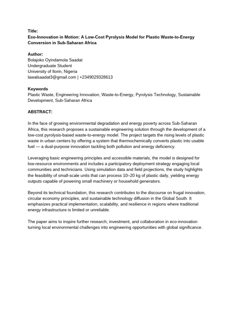 Abstract Submission | PDF