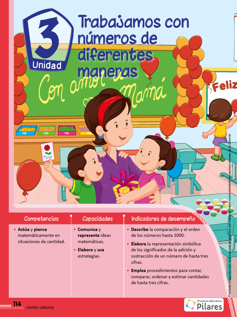 Matemática - 2do Grado - Unidad 3 (SR) | PDF | Matemática Elemental ...