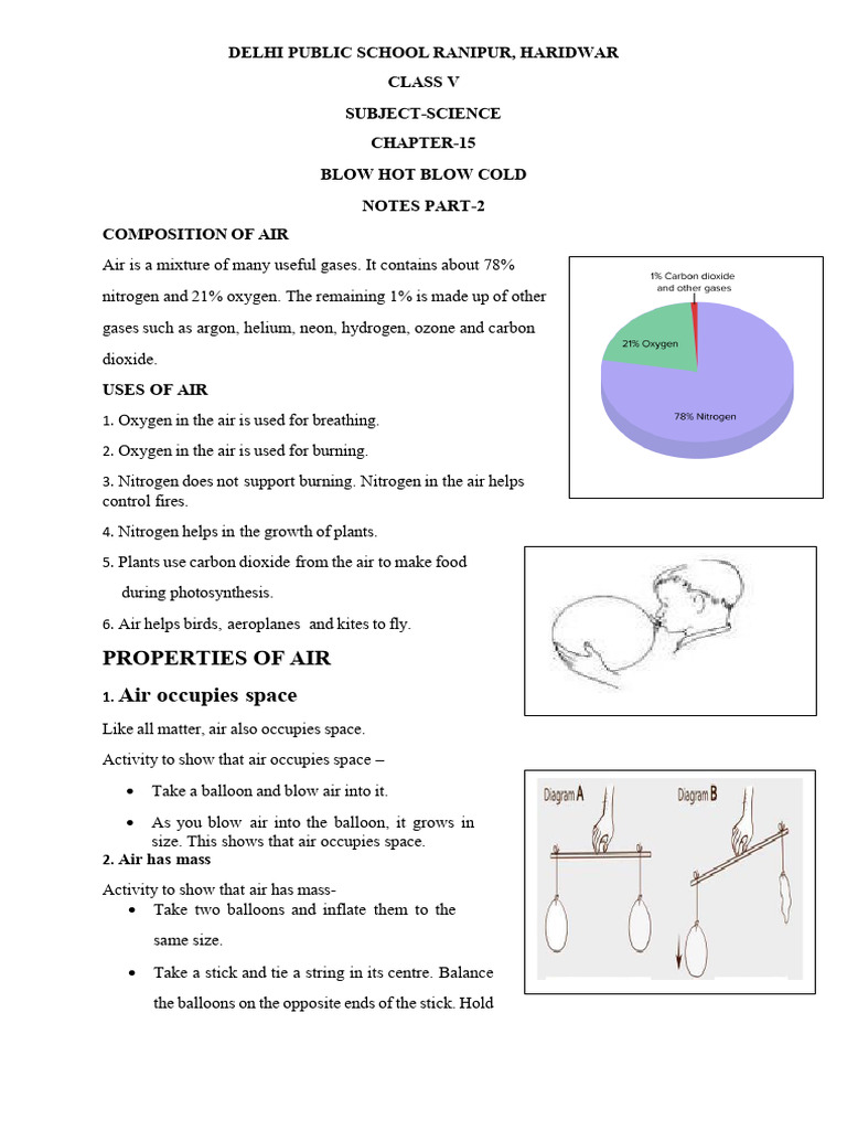 Air Composition and Properties Explained | PDF | Atmosphere Of Earth ...