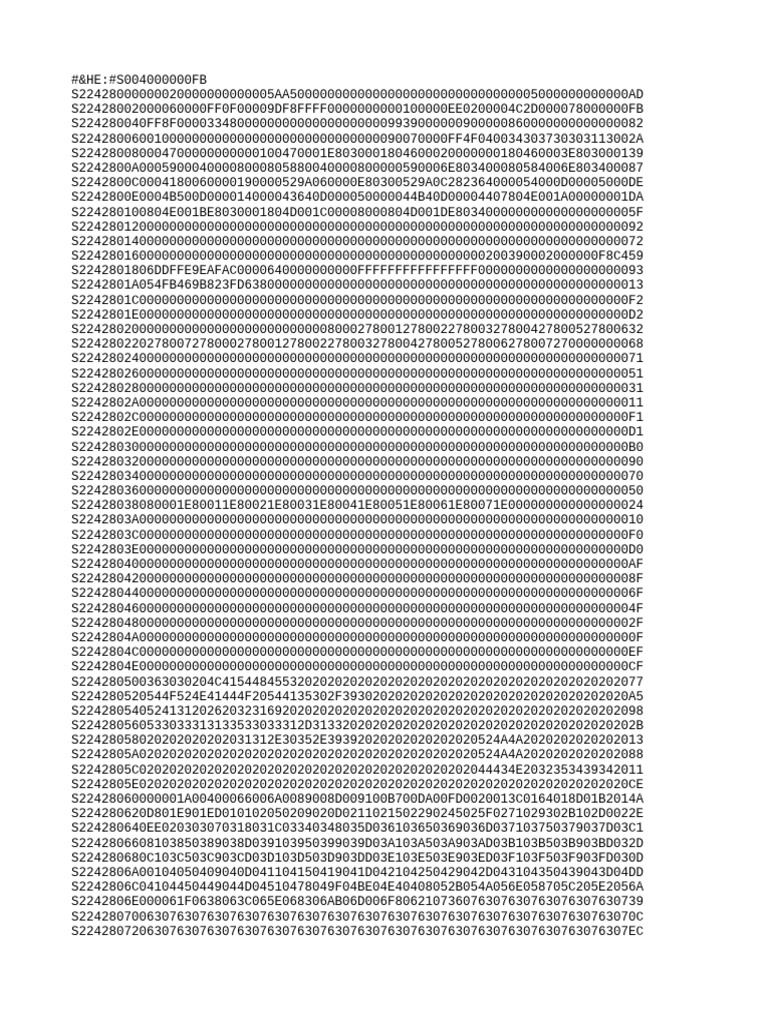 Hexadecimal Data Analysis Document | PDF