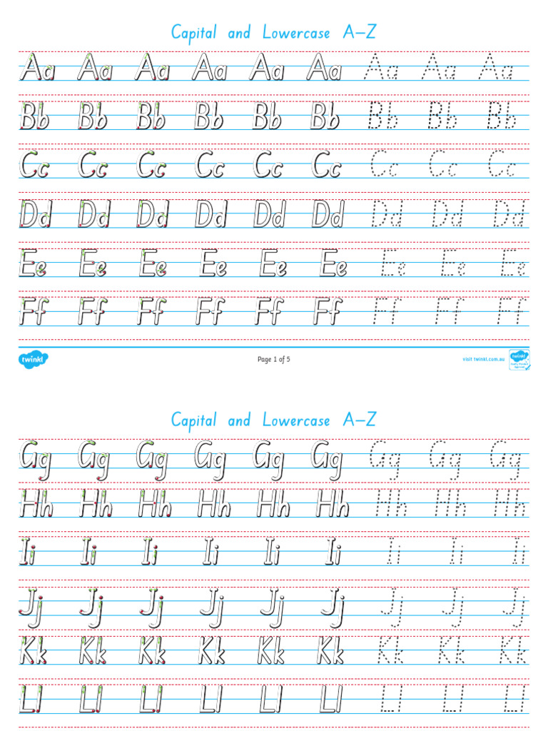 Alphabet Line Tracing (Upper and Lowercase Alphabet) | PDF
