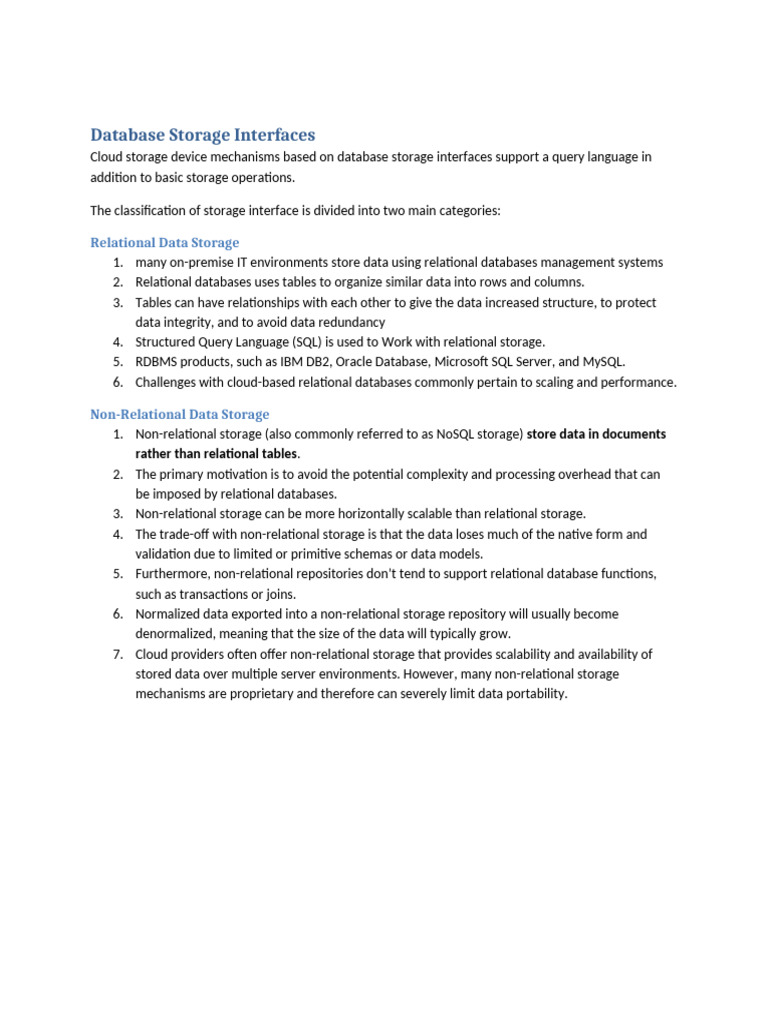 7. Database Storage Interfaces | PDF | Relational Database | Databases