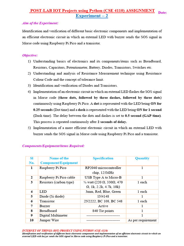 2 Post-Lab Assignment Experiment - 2 (CSE 4110) | PDF | Amplitude ...