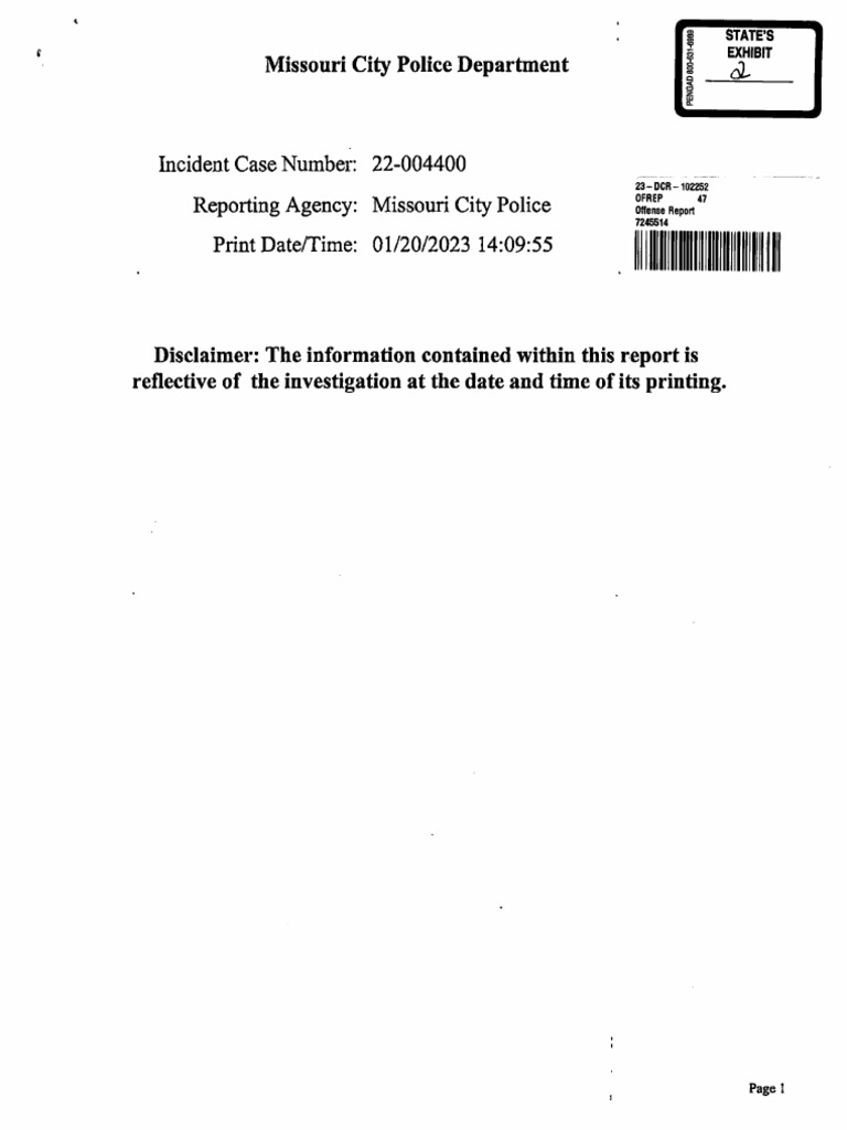 Police Report | PDF