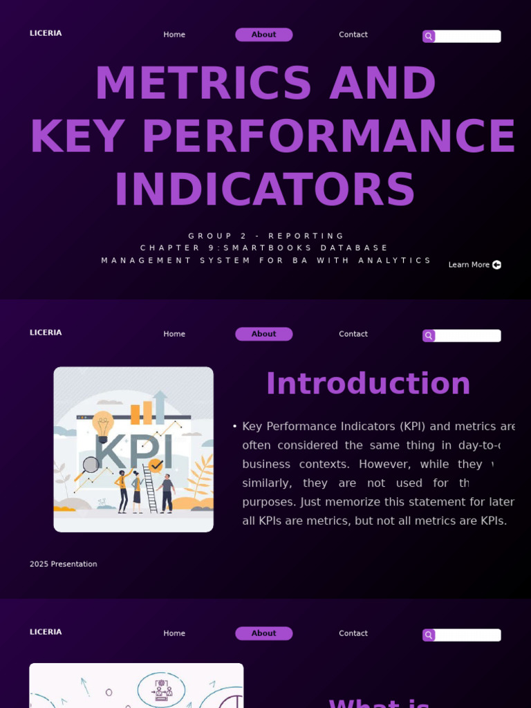 Metrics and Key Performance Indicators Group 2 | PDF | Performance ...
