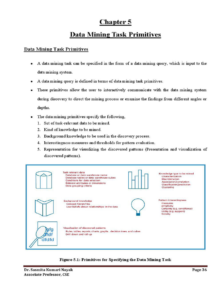 Module 1-Ch 5 - Data Mining Task Primitives-Issues | PDF