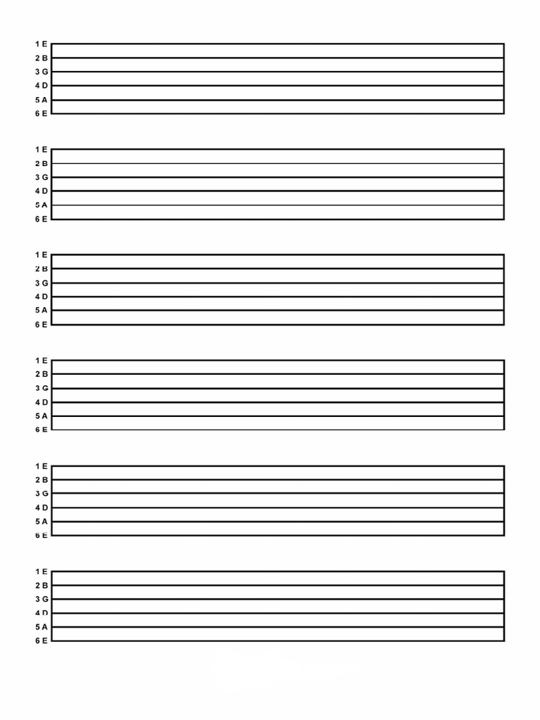 Blank Guitar Tab - Cópia | PDF