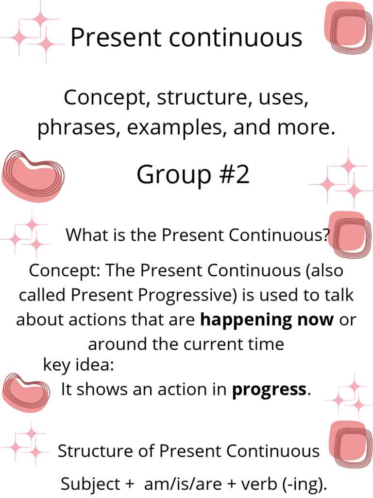 Present Continuous: Structure & Uses | PDF