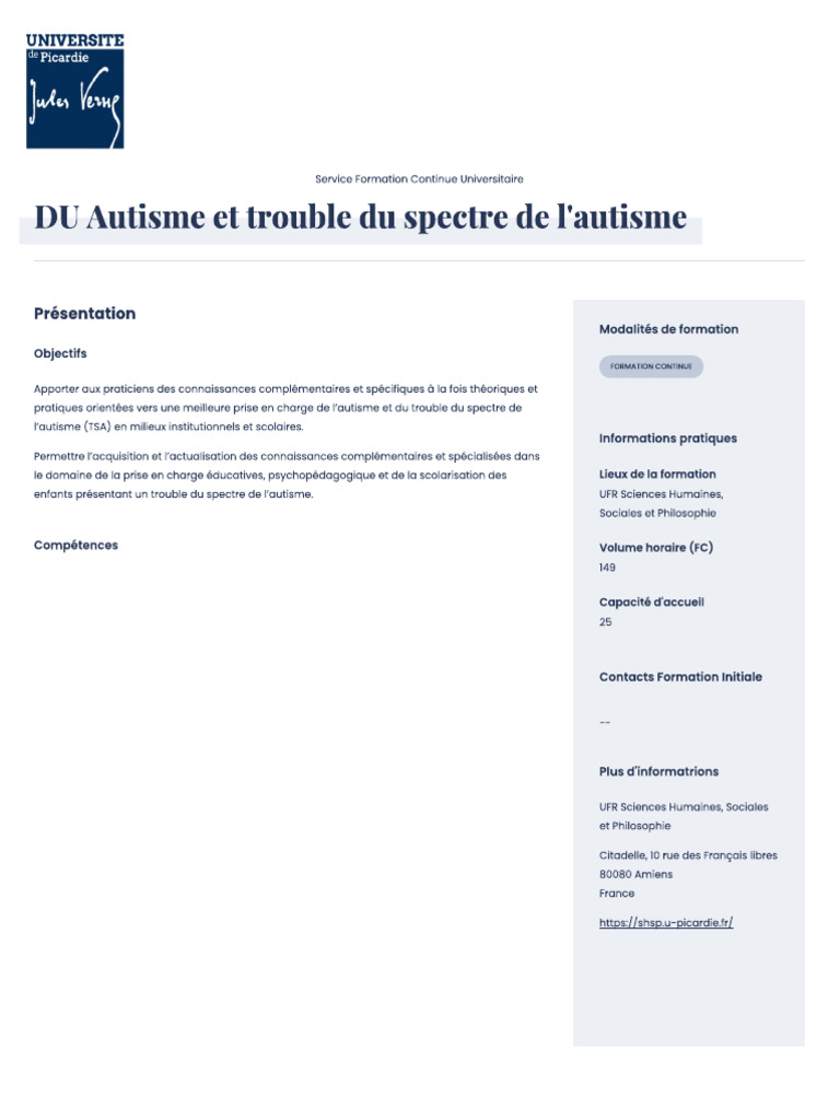 Autisme Et Trouble Du Spectre de Lautisme | PDF