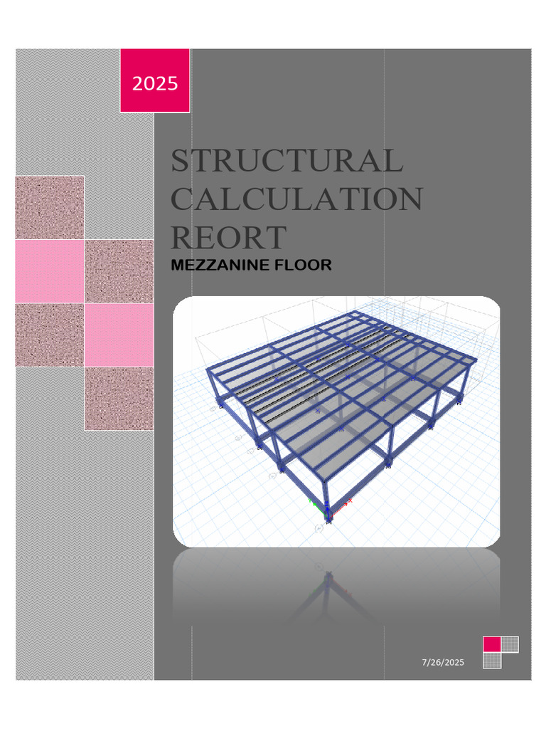 Mezzanine Floor Structural Design Report | PDF | Structural Steel ...