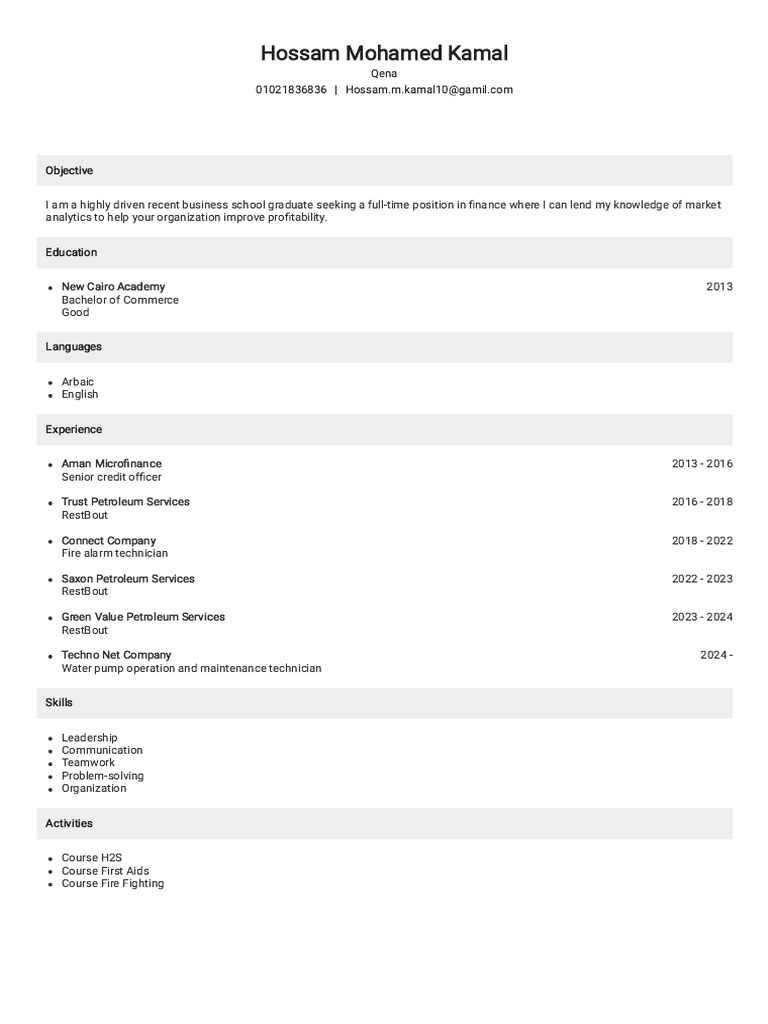 Hossam CV | PDF