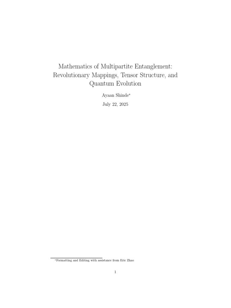 On The Mathematical Encoding of Entanglement Bijective Mappings Tensor Structure and Notational ...