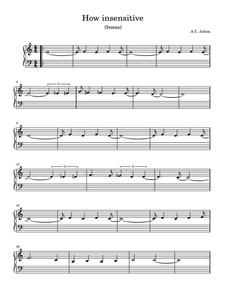 How Insensitive by A.C. Jobim | PDF | Jazz