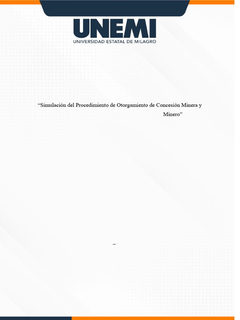 Trabajo Práctico Experimental - Derecho Minero - Arrata Palacios Mario Andrés | PDF | Minería ...